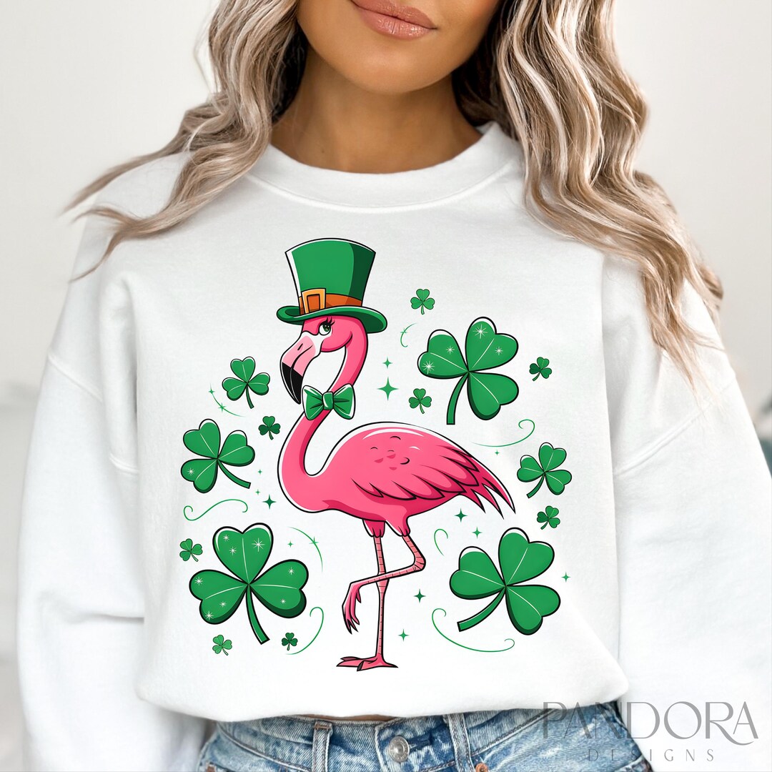 St Patrick's Flamingo Png, St Patrick's Shamrock Png, Lucky St Patrick ...