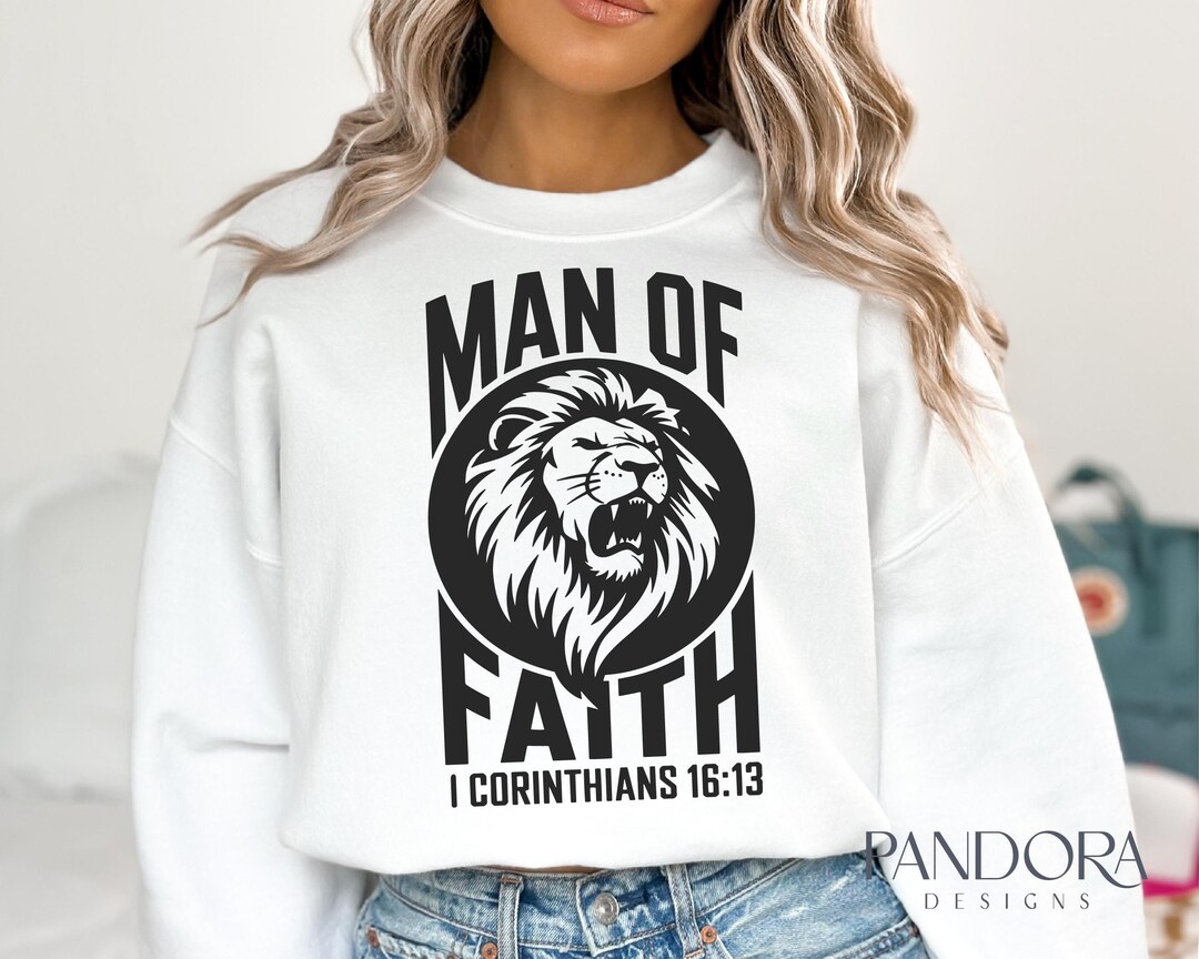 Man of Faith Svg Png, Faithful Man Svg, Strong in Faith Svg, Man of God ...