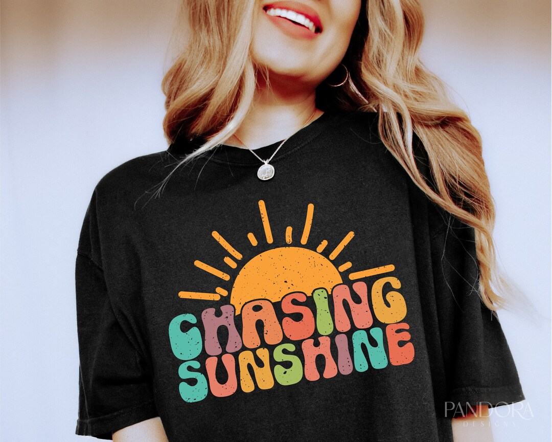 Chasing Sunshine Svg Png, Distressed - Retro - Grunge Summer Printable ...