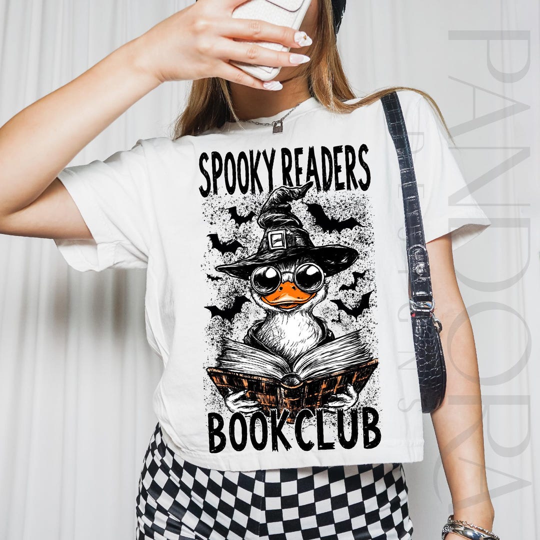 Spooky Readers Book Club Png, Halloween Duck Png, Halloween Reader Png ...