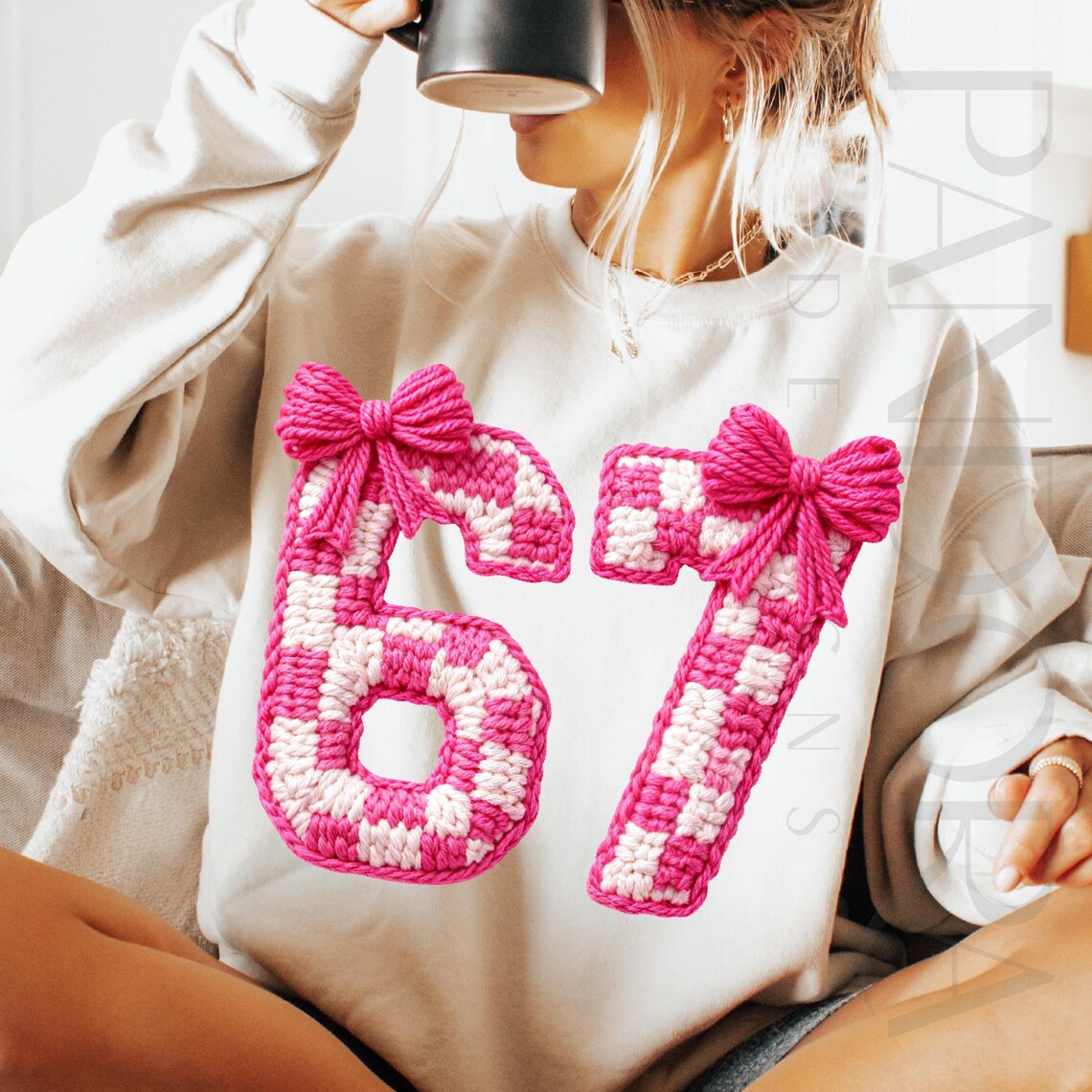 Yarn 67 Png, Yarn Texture Number Sublimation, Cute Coquette Bow ...
