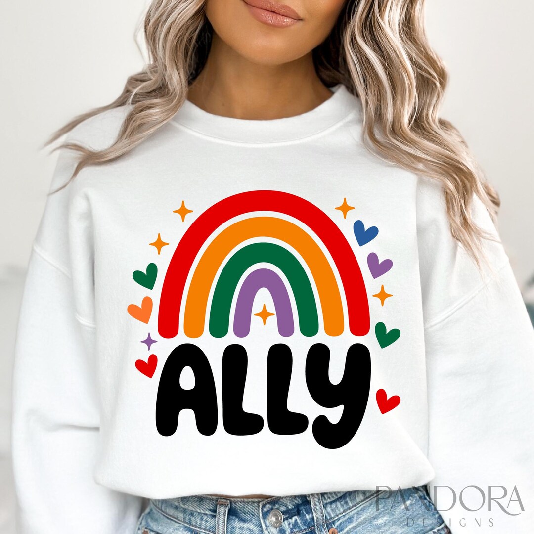 Ally Svg Png, Pride Svg, LGBTQ Ally Rainbow Svg, Pride Ally Svg, Love ...