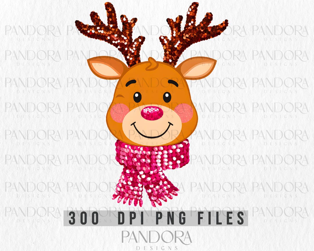 Sublimation Reindeer Png, Christmas Reindeer Png, Holiday Reindeer Png ...