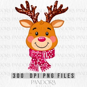 Sublimation Reindeer Png, Christmas Reindeer Png, Holiday Reindeer Png ...