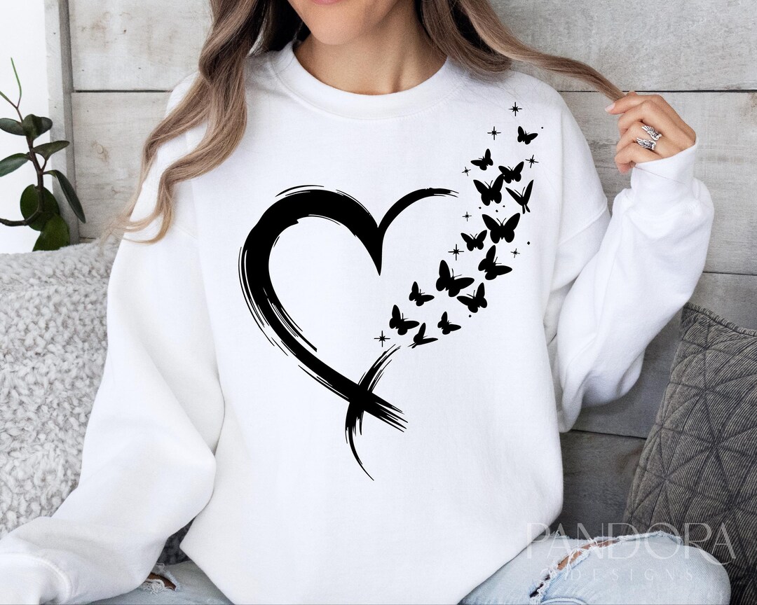 Butterfly Love Svg Png, Love and Wings Svg, Valentine's Day Svg, Cute ...