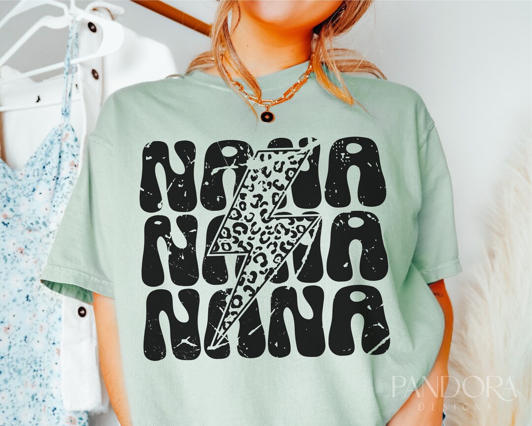 Nana Svg Png, Nana Life, Mother's Day, Rocker Style, Distressed Leopard ...