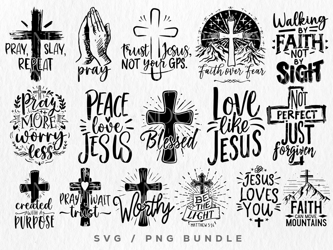Christian Svg Png Bundle, Faith Svg Collection, Bible Verse Svg Pack ...