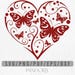 Butterfly Heart Svg Png, Valentine Svg, Heart and Butterfly Svg ...