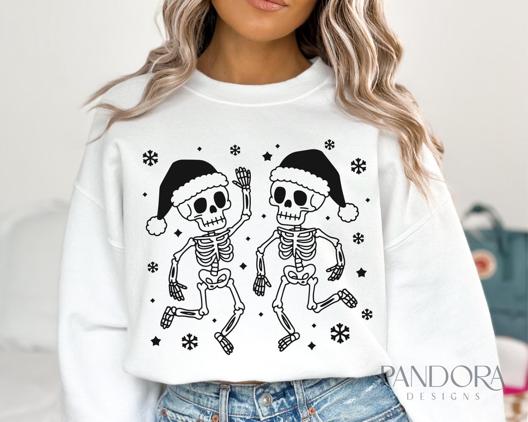 Christmas Dancing Skeleton Svg Png, Holiday Skeleton Svg, Festive ...