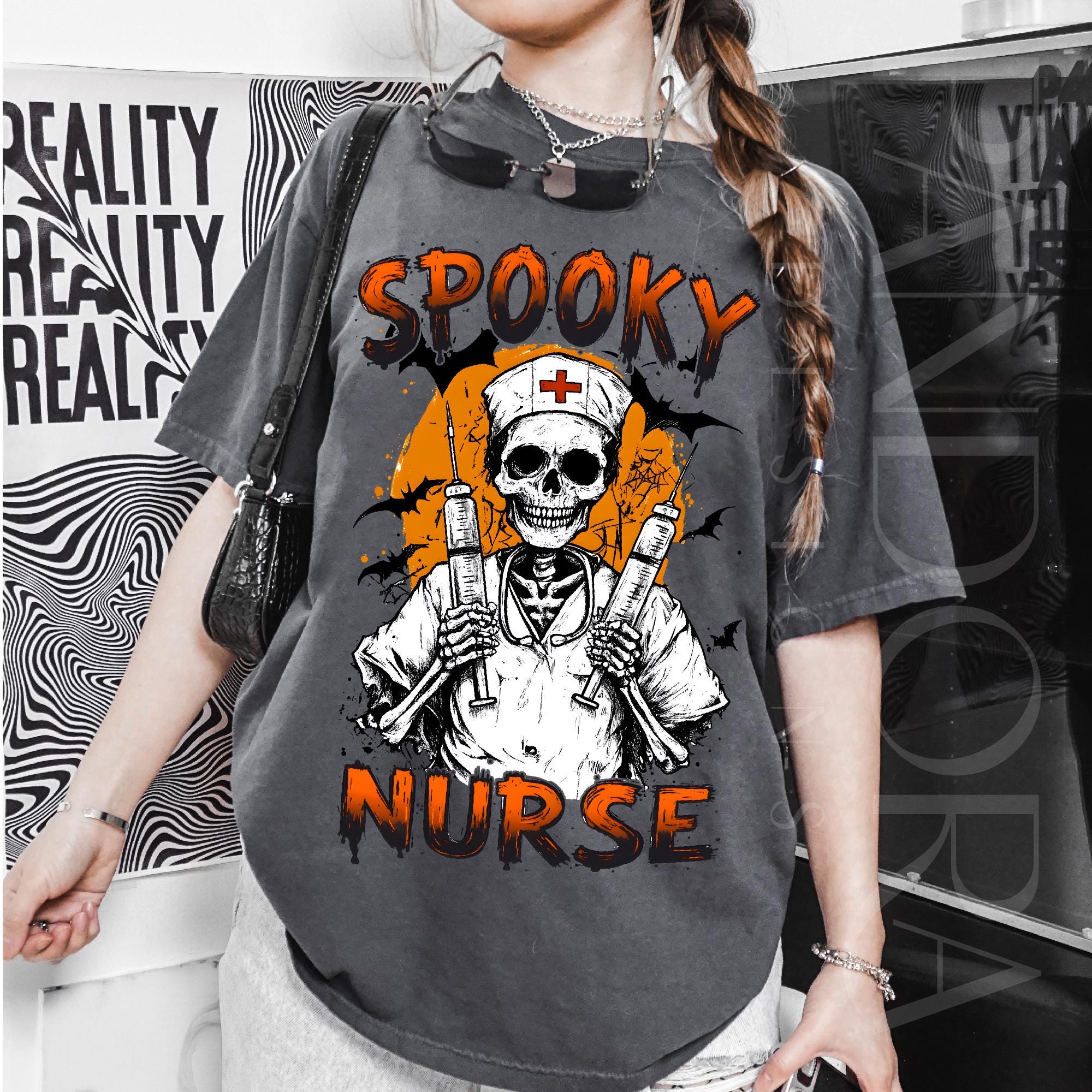 Spooky Nurse Png, Halloween Nurse Clipart, Skeleton Nurse Png, Creepy ...