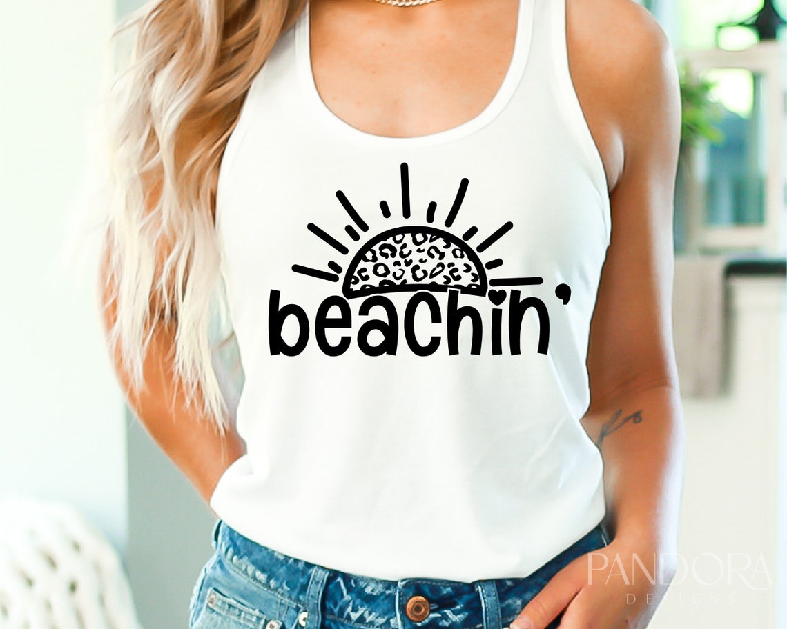 Beachin Svg Funny Summer Svg Beach Svg Leopard Print Svg - Etsy