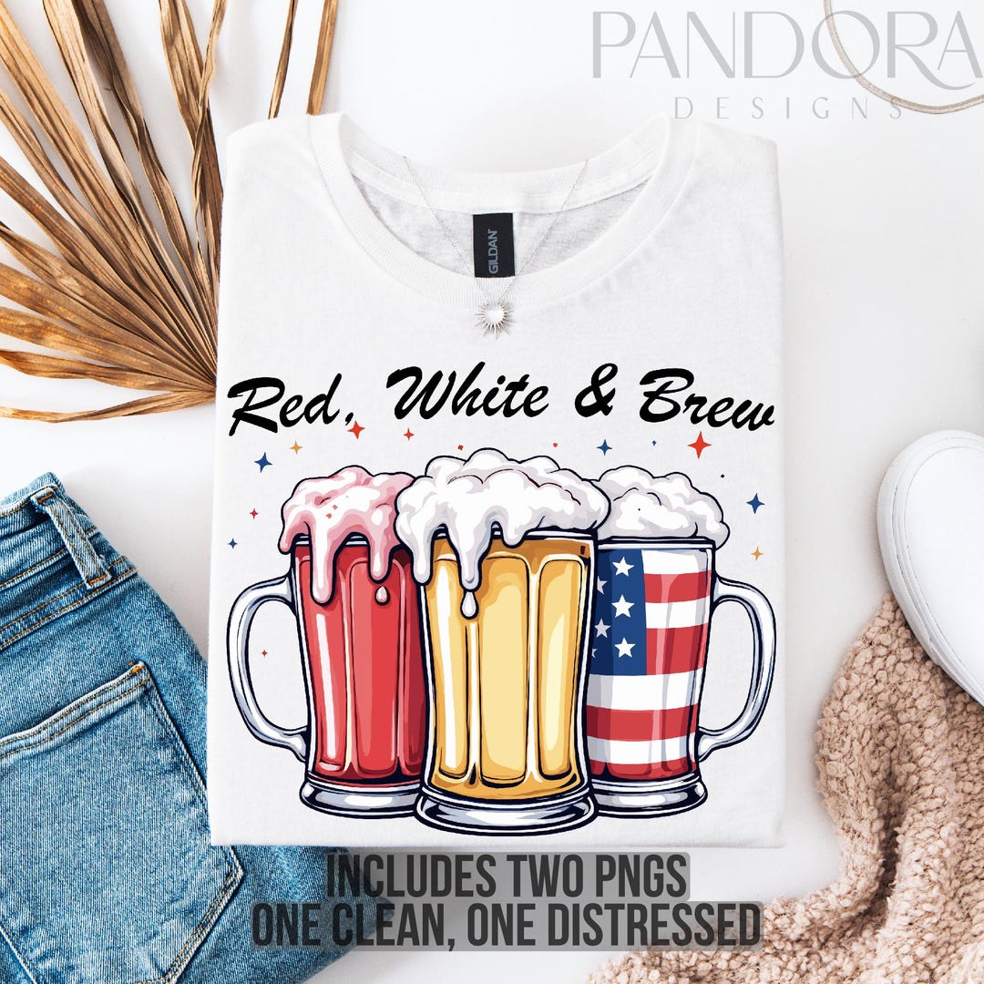 Red White Brew Png, 4th of July Beer Png, Independence Day Png, Stars ...