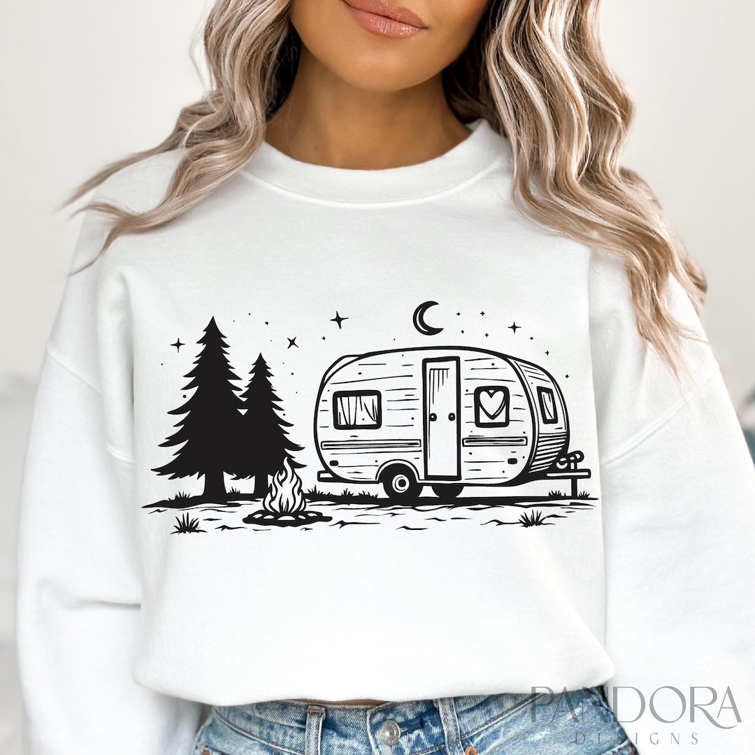 Camping Svg Png, Camper Svg, Retro Trailer Svg, Campfire Svg, Travel ...