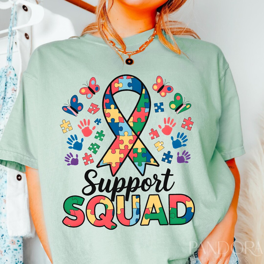 Support Squad Png, Autism Ribbon Png, Autism Awareness Squad Png ...