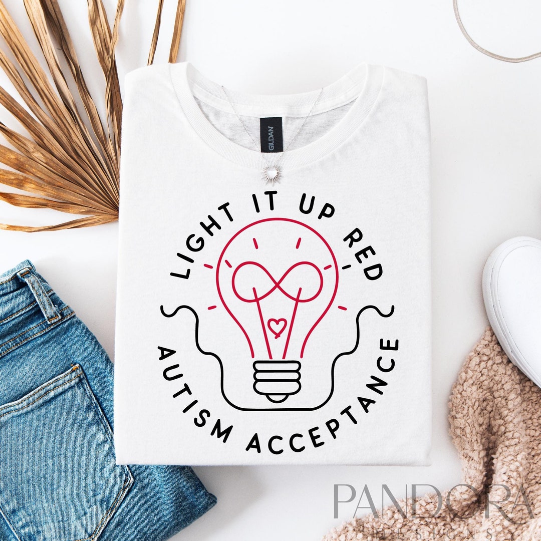 Autism Svg Png, Light It up Red Svg, Autism Acceptance Svg ...