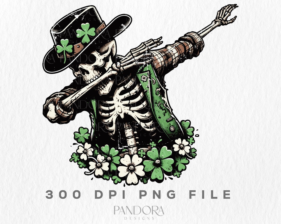 St. Patrick's Day Skeleton Png, Irish Skeleton Png, St. Paddy's Day ...