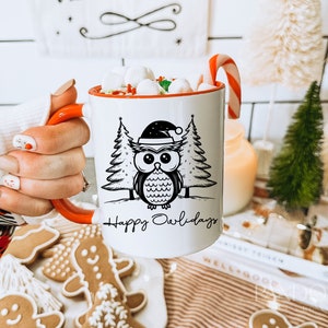 Happy Owlidays Svg, Christmas Owl Svg, Owl Holiday Png, Winter Owl Svg ...