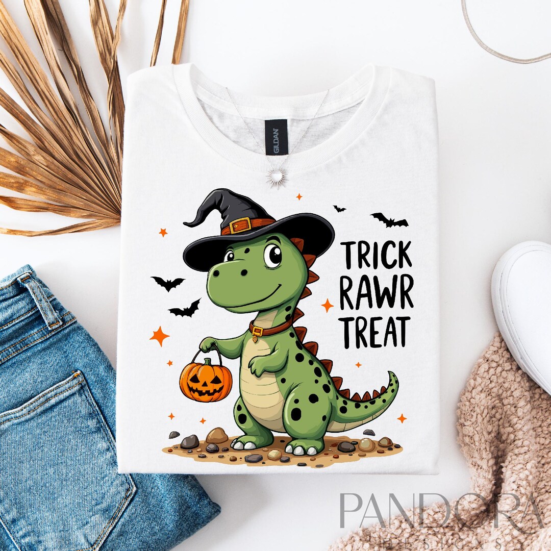 Halloween Dinosaur Png, Dinosaur Trick or Treat Png, Kids Halloween ...