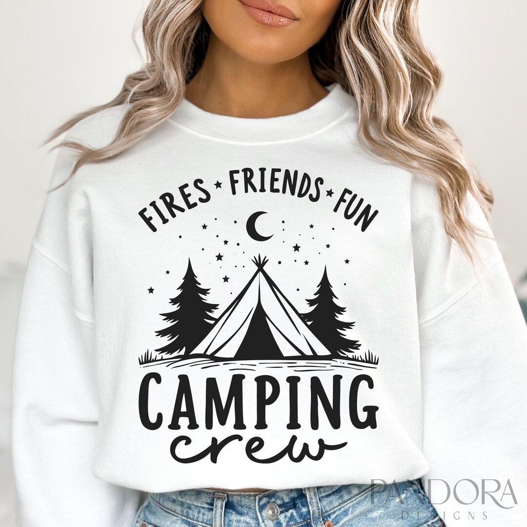 Camping Crew Svg Png, Campfire Svg, Friends Camping Svg, Tent Svg File ...