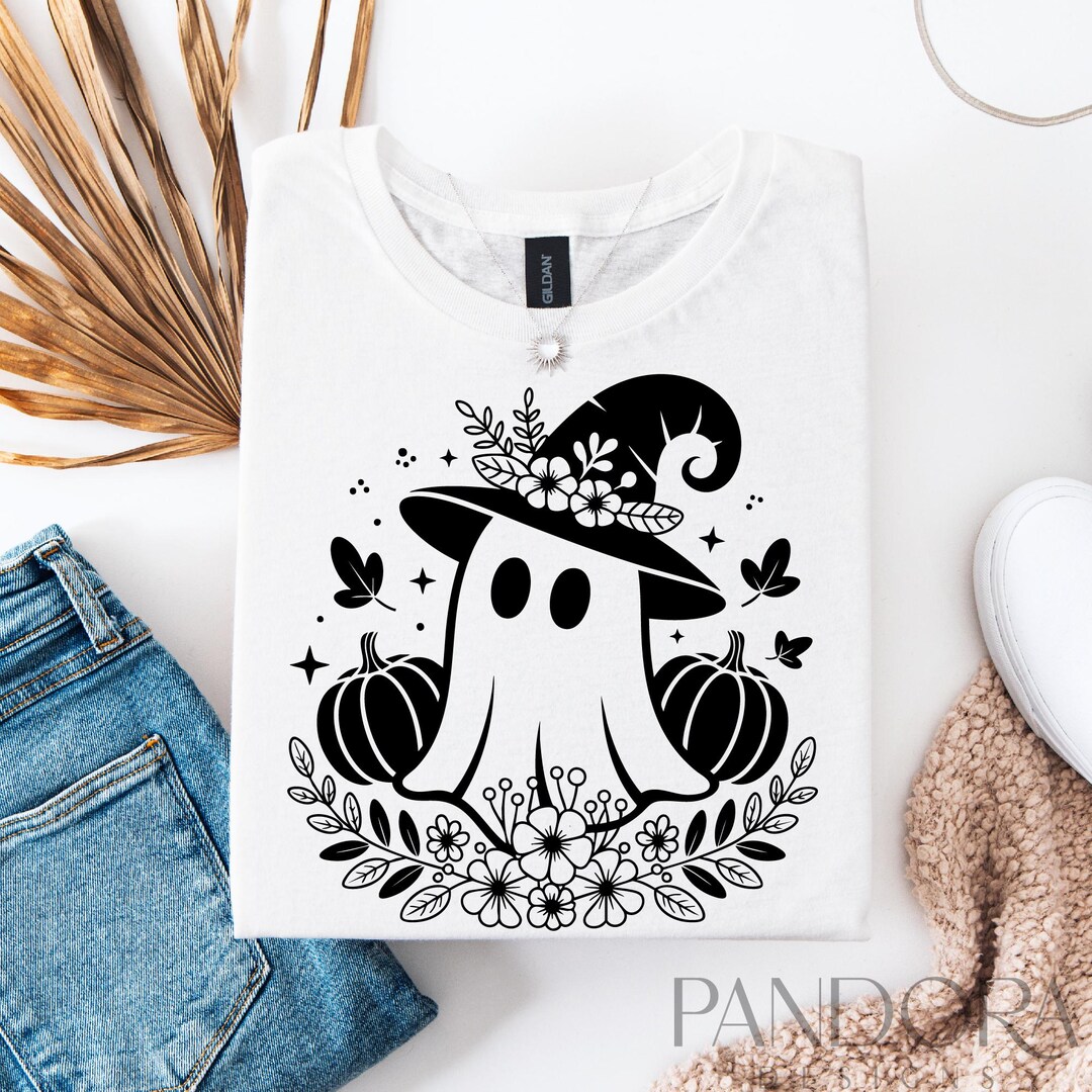 Boho Ghost Svg Png, Cute Halloween Svg, Spooky Ghost Svg, Boho ...