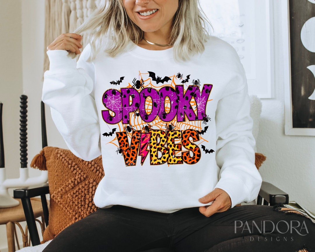 Spooky Vibes Png, Halloween Png, Ghost Png, Pumpkin Png, Distressed ...