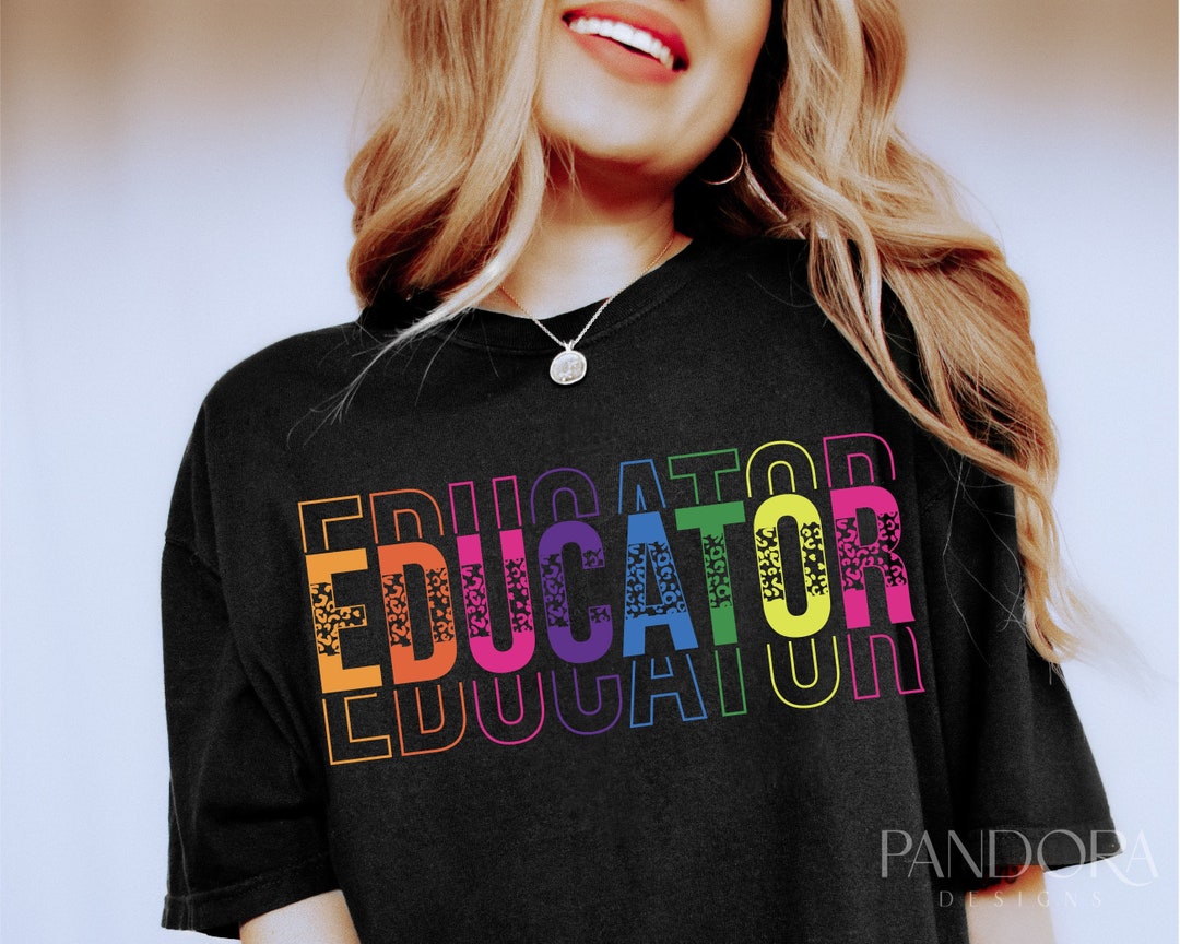 Educator Svg Png, Half Leopard Print Cut, Cricut, Back to School ...