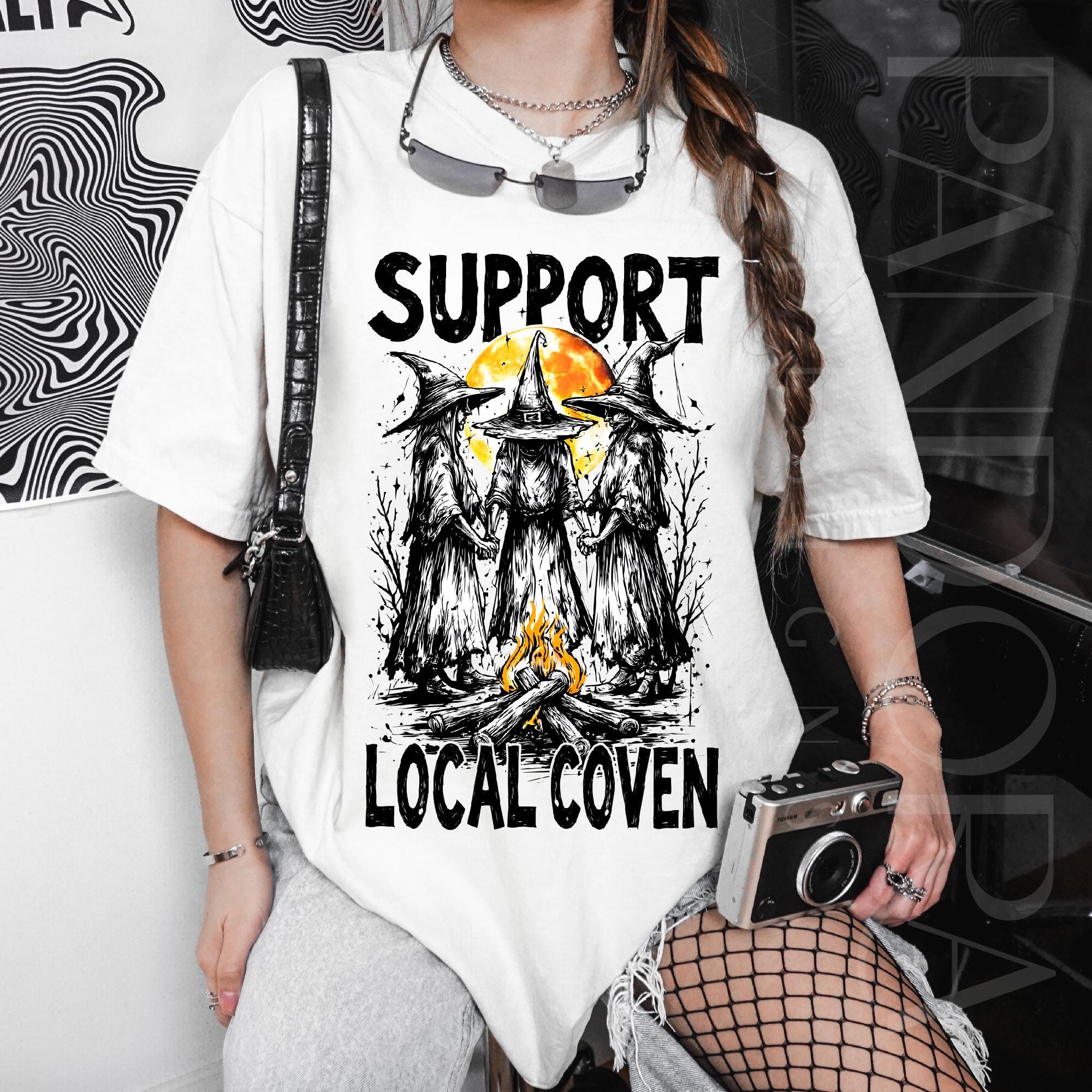 Support Local Coven Png, Witch Coven Png, Gothic Halloween Png ...