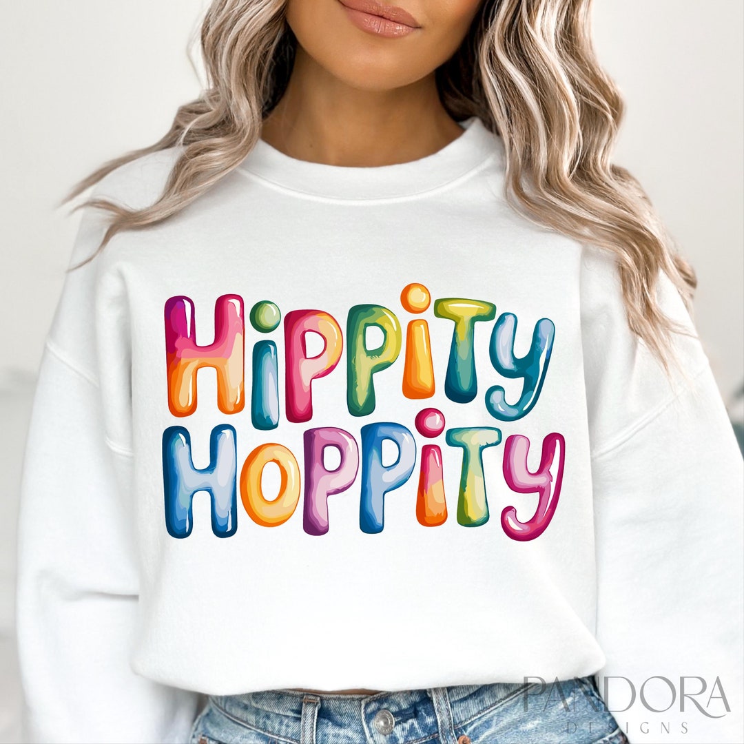 Hippity Hoppity Png, Easter Typography Png, Cute Easter Digital Art ...