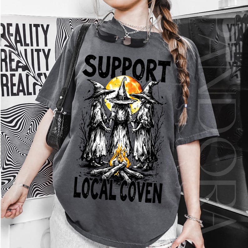 Support Local Coven Png, Witch Coven Png, Gothic Halloween Png ...