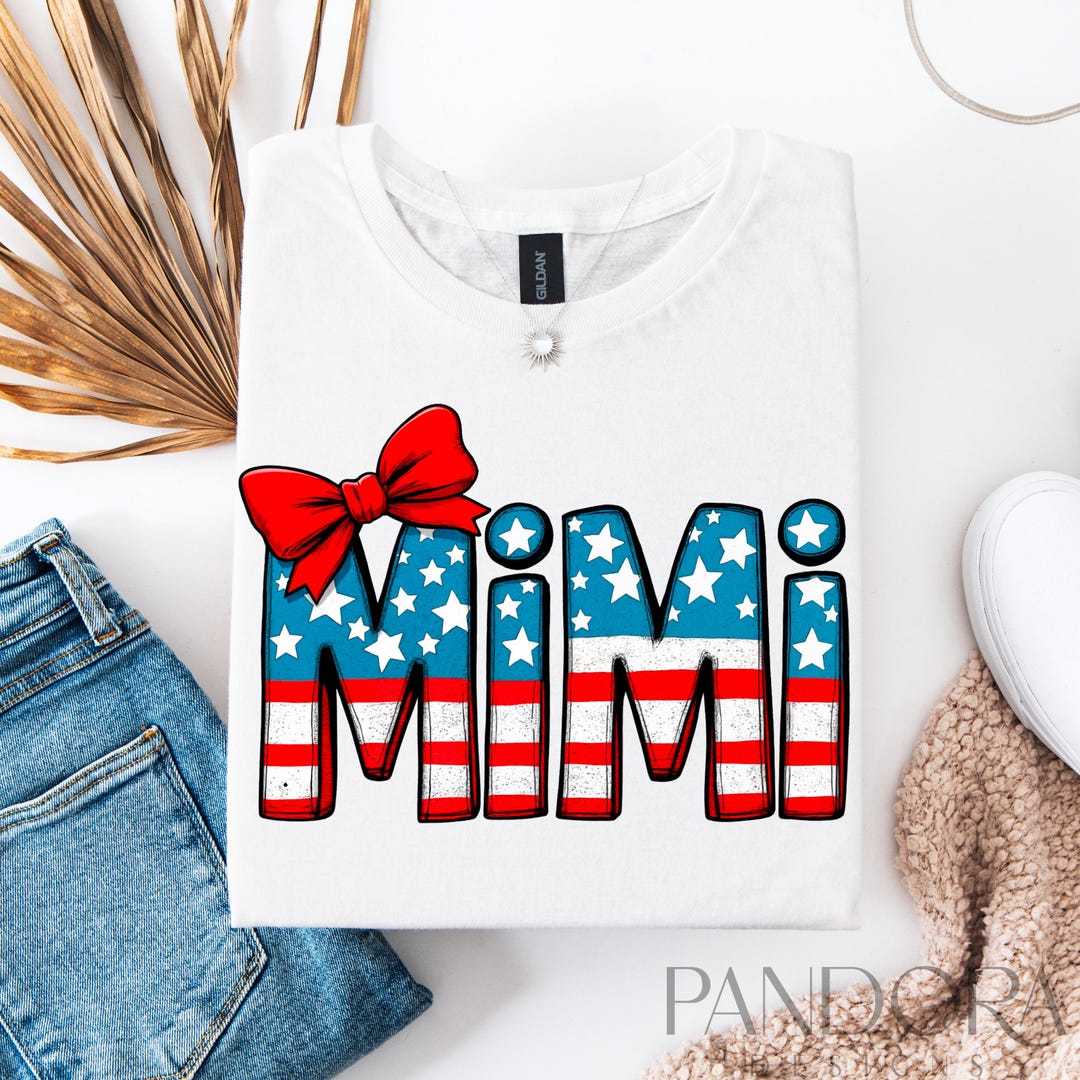 American Mimi Png, Patriotic Mom Design, Mimi 4th of July Png, Red ...