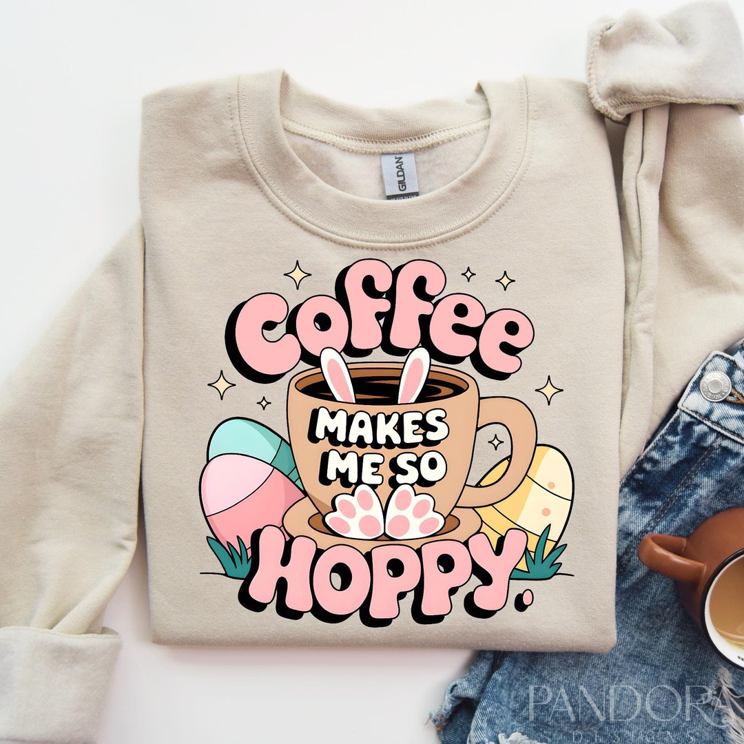 Coffee Hoppy Png, Easter Coffee Png, Easter Bunny Coffee Png, Easter ...