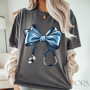 Nurse Bow Png, Stethoscope Bow Png, Medical Aesthetic Png, CNA Nurse ...
