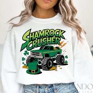 St. Patrick's Shamrock Crusher Png, Happy St Patrick's Day Png, Monster ...