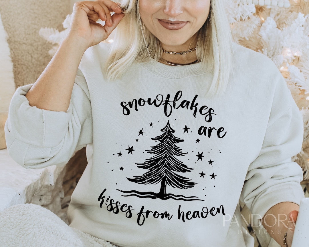 Snowflakes Are Kisses From Heaven Svg, Winter Quote Png, Snowflake ...