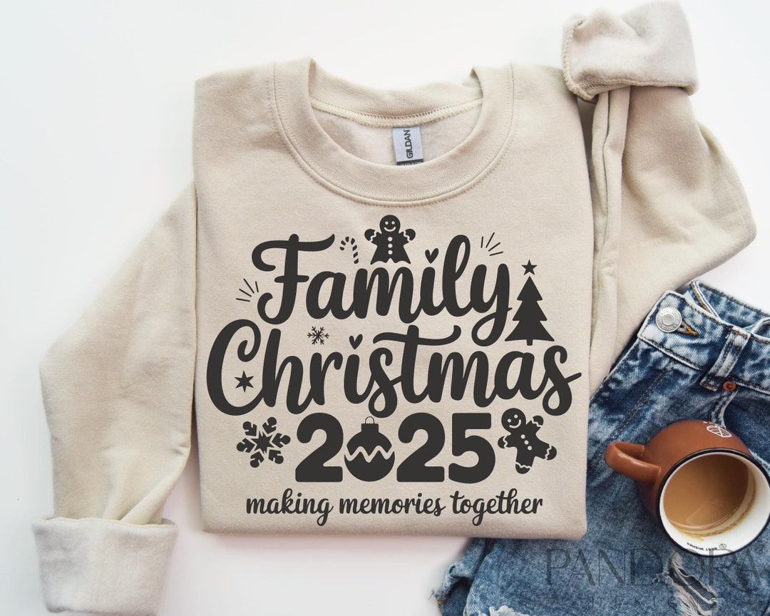 Christmas 2025 Family Shirt Svg Png, 2025 Family Christmas Svg, Holiday ...