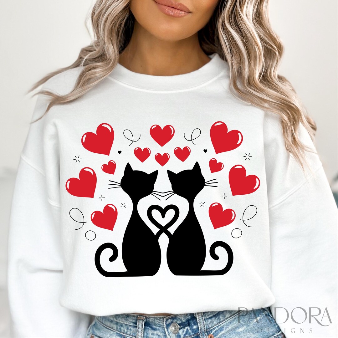 Cat Valentine Svg Png, Paw Heart Svg, Cat Lover Valentines Day Svg ...