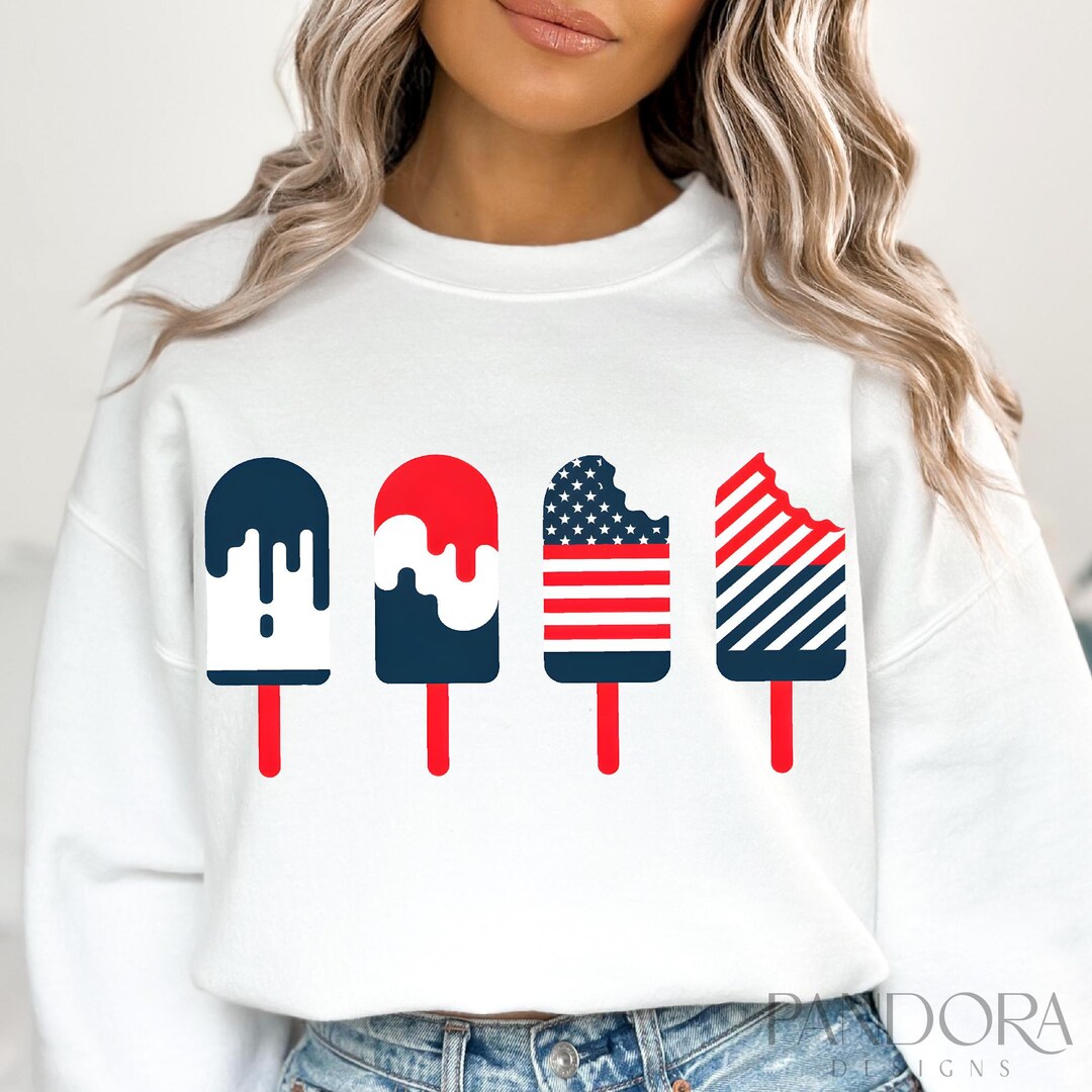 Patriotic Popsicle Png, Fourth of July Ice Cream Png, USA Summer Treats ...