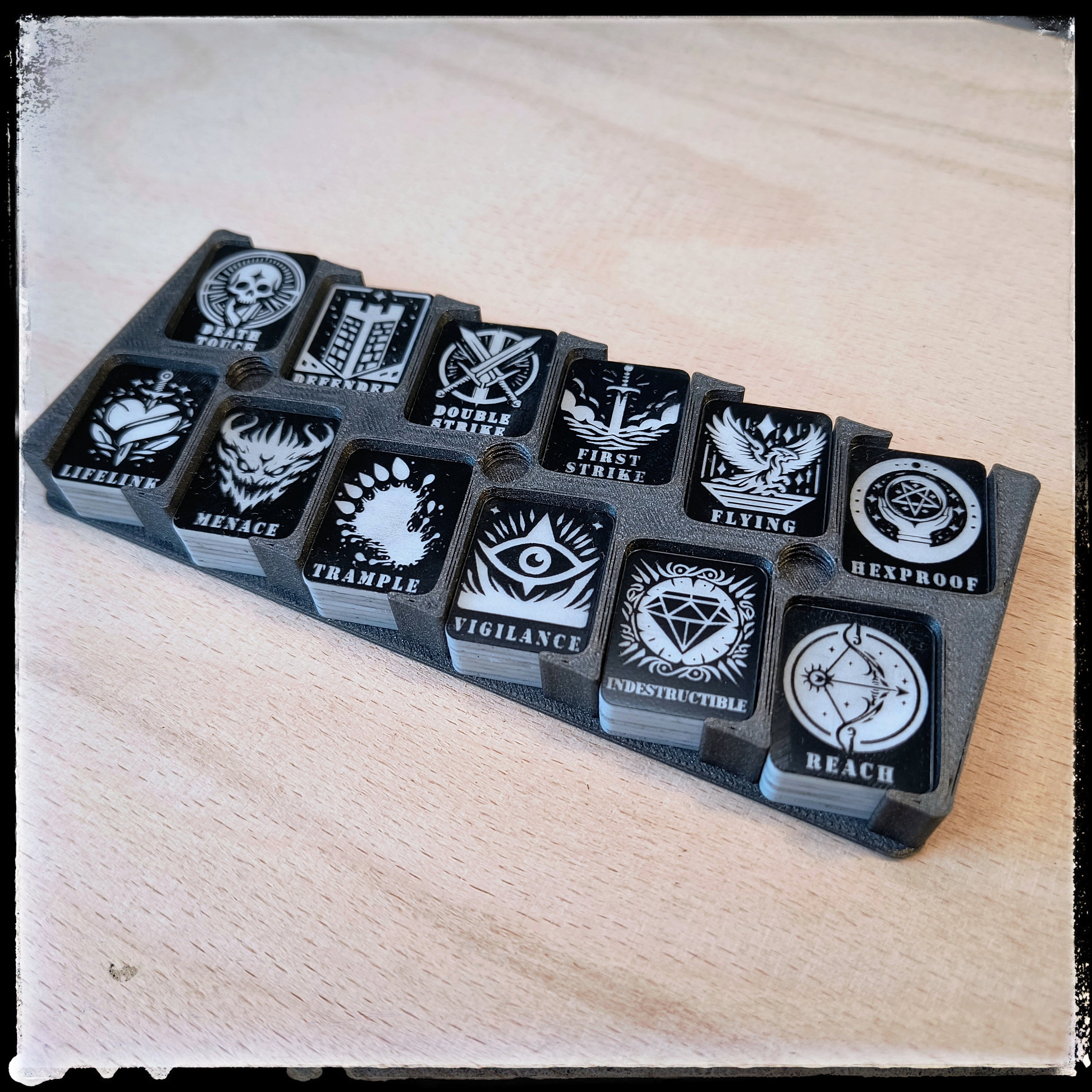 Acrylic Ability Counter Set Compatible With Magic MTG Laser Engraved ...