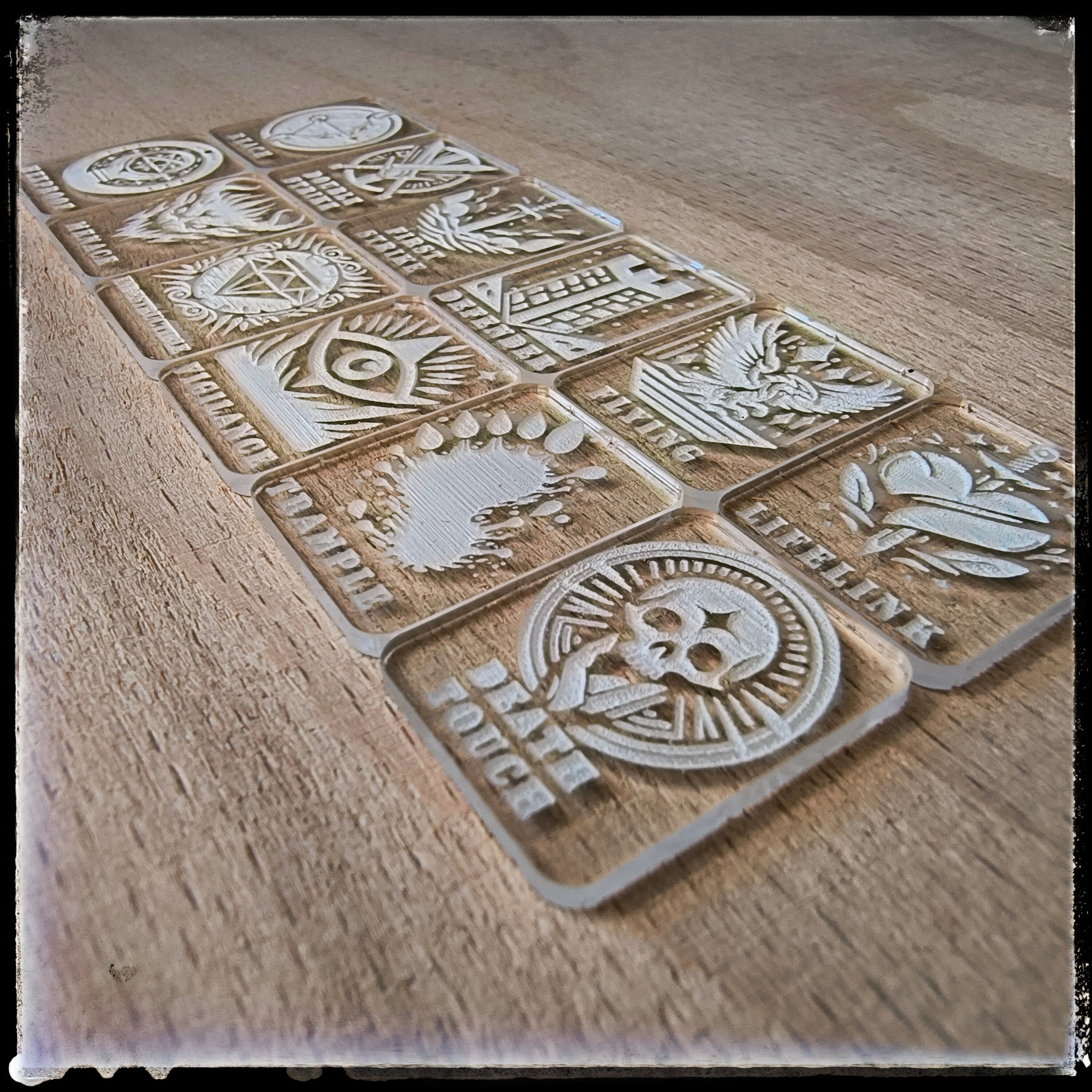 Acrylic Ability Counter Set transparent compatible with Magic MTG Laser ...