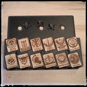 Wooden Ability Counter Set Compatible With Magic (MTG) - Laser Engraved ...