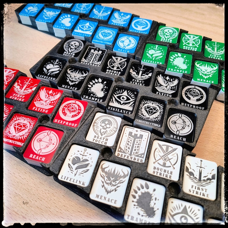 Acrylic Ability Counter Set Compatible With Magic (MTG) - Laser ...