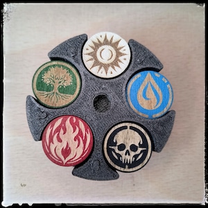 Wooden Mana Counter / Token / Marker With Storage Box Compatible With Magic (mtg) || 3D Printed ...