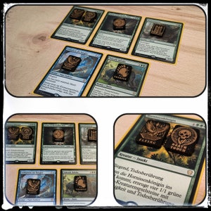 Wooden Ability Counter Set Compatible With Magic (MTG) - Laser Engraved ...