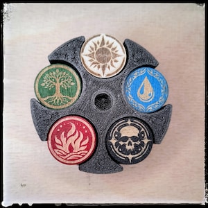 Wooden Mana Counter / Token / Marker With Storage Box Compatible With ...