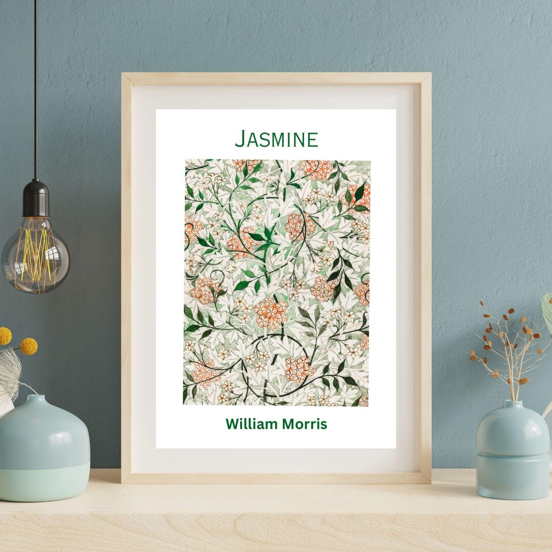 Jasmine William Morris Pattern Digital Print, Jasmine Wall Art, Art ...
