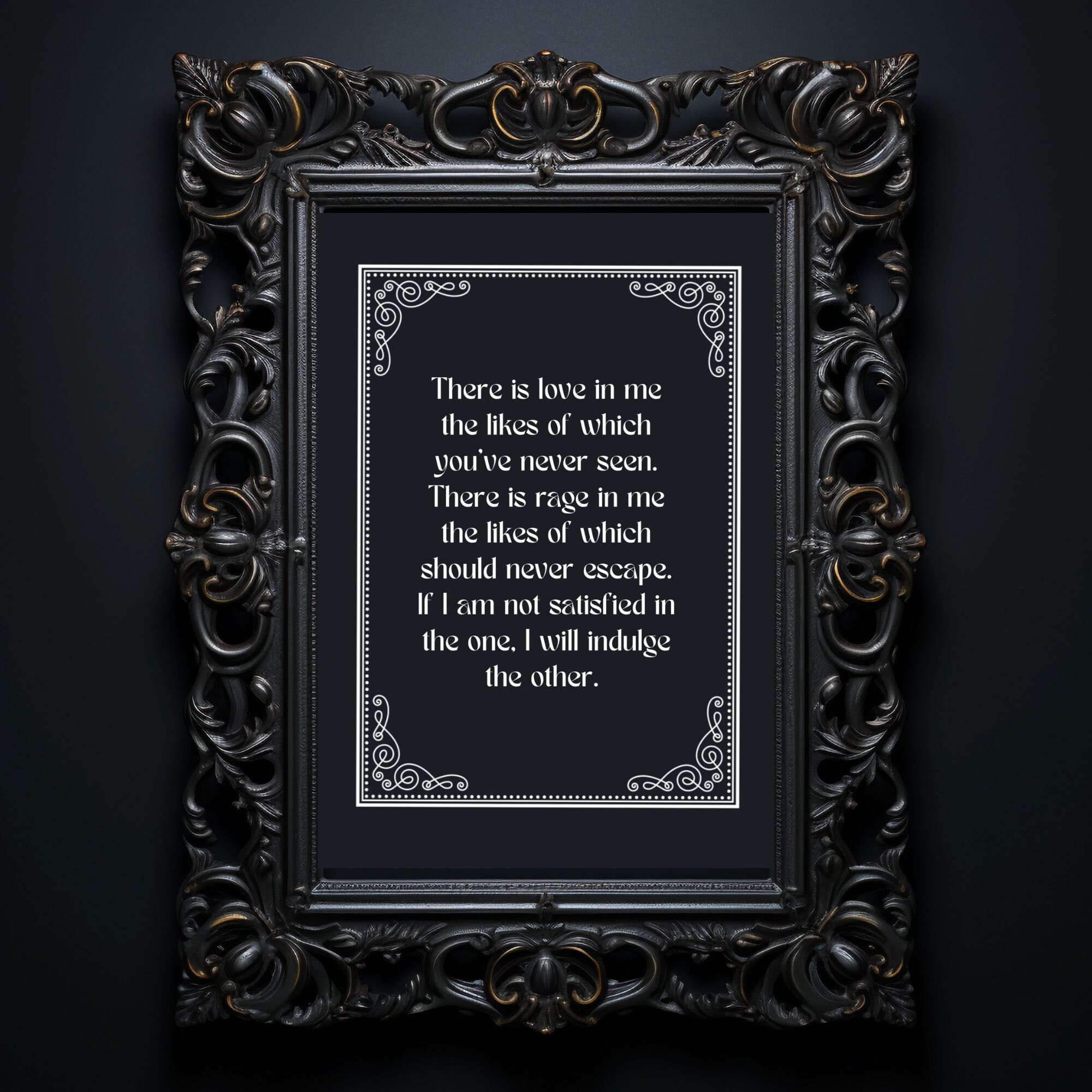 Mary Shelley Frankenstein Quote Print, there is Love in Me ...