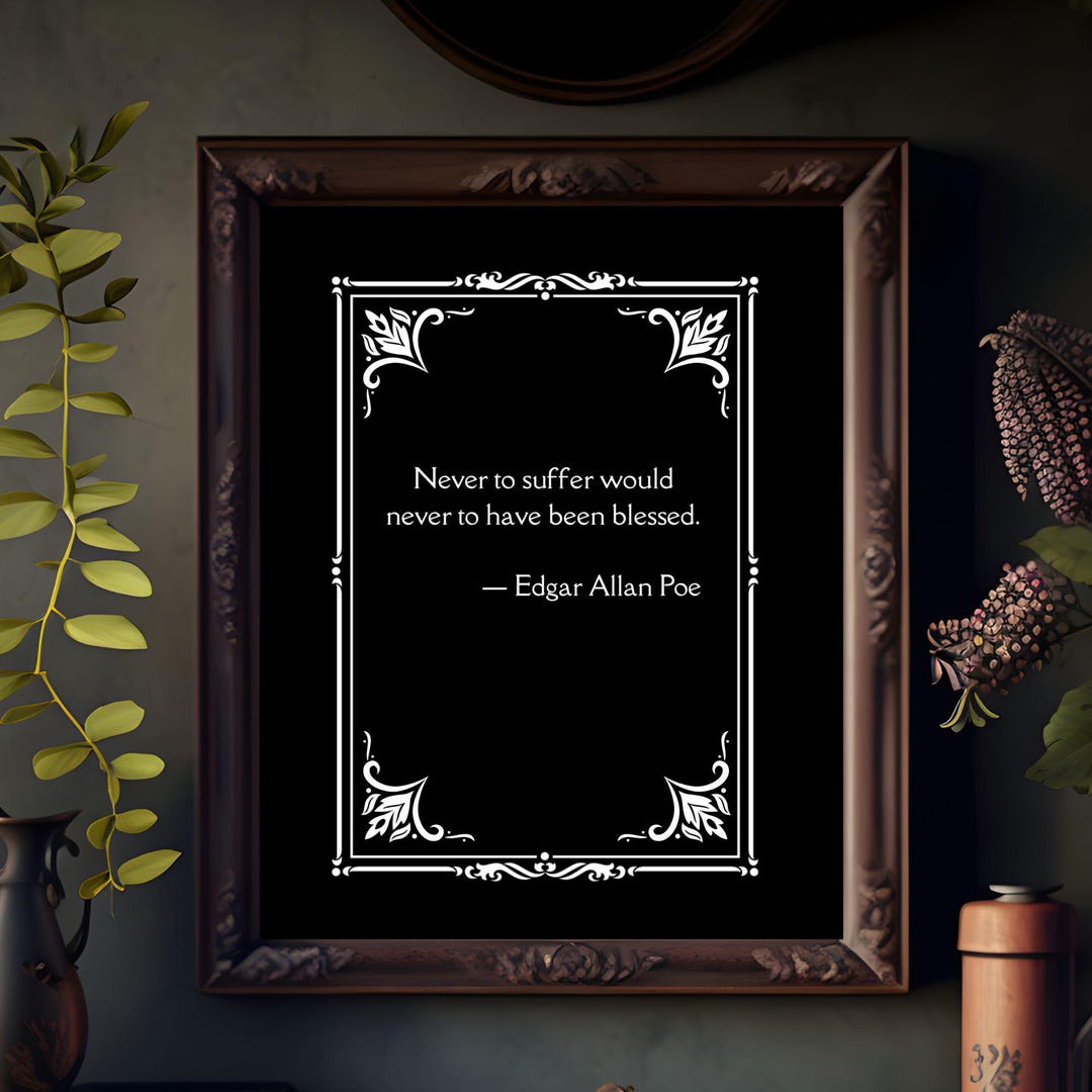 Edgar Allan Poe Quote Print: Gothic Literature Wall Art (digital ...