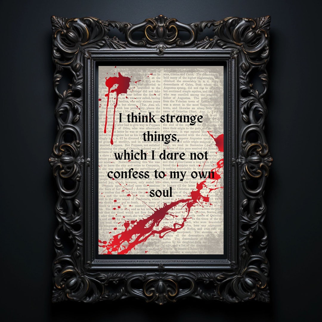 Bram Stoker Dracula Quote Print, I Think Strange Things, Vintage Style ...