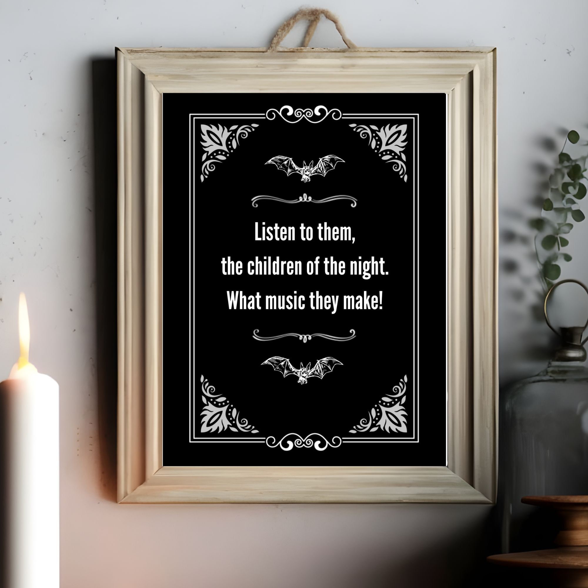 Bram Stoker Dracula Quote Print, listen to Them, the Children of the ...