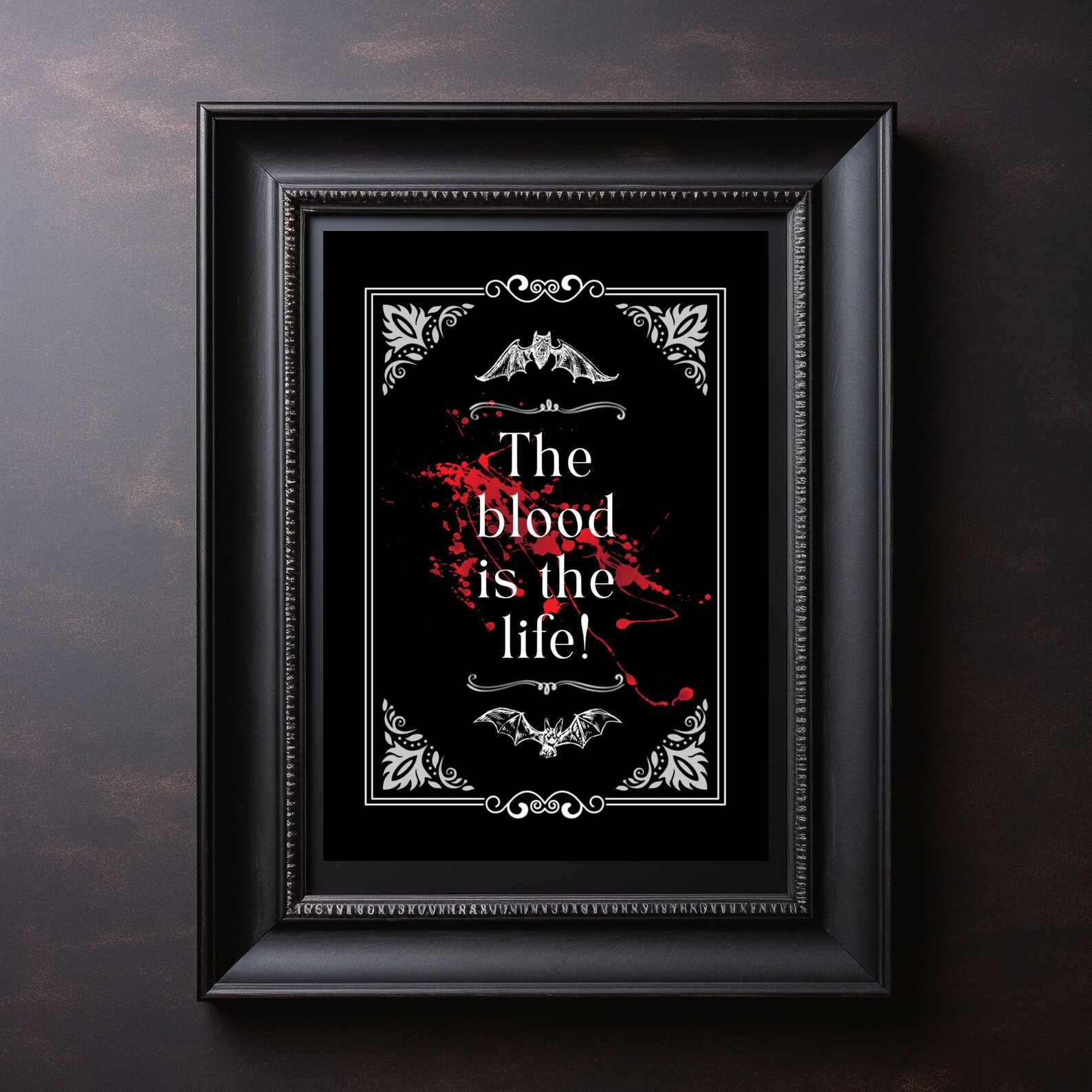 Bram Stoker Dracula Quote Print , "the Blood is the Life", Dracula ...